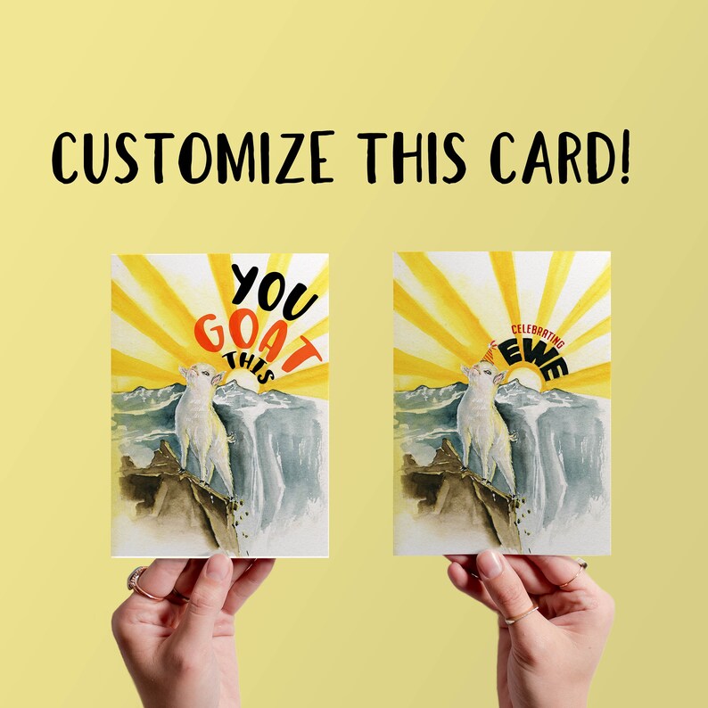 You Got This Funny Goat Encouragement Card | Etsy