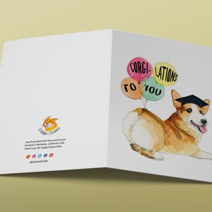 Corgi Dog Graduation Card Funny - Corgi-lations Congratulations Card ...