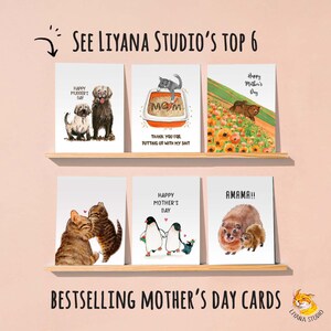 Lion Funny Mothers Day Card From Daughter - Lions Mom and Baby Birthday ...