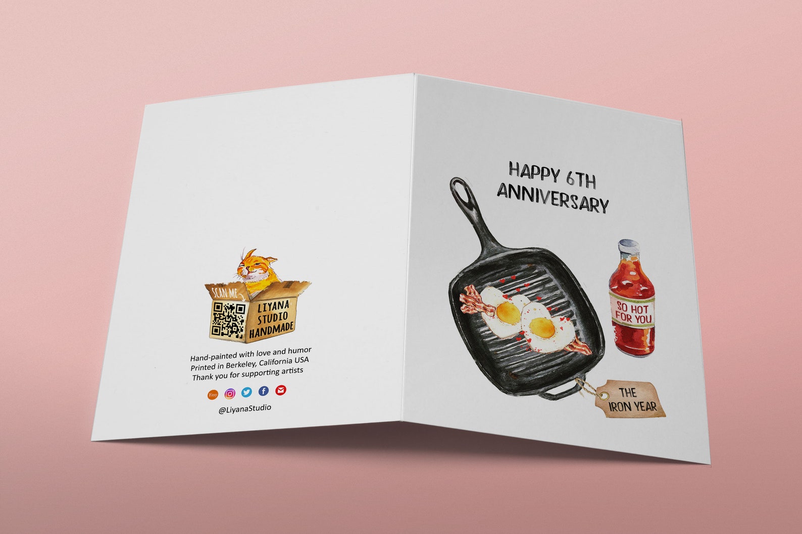 6th Iron Anniversary Card for Husband Cast Iron Gifts | Etsy