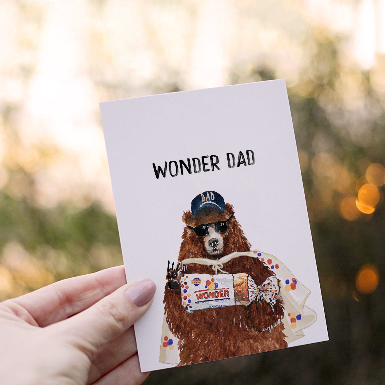 Funny Father's Day Card Wonder Dad Birthday Card - Etsy