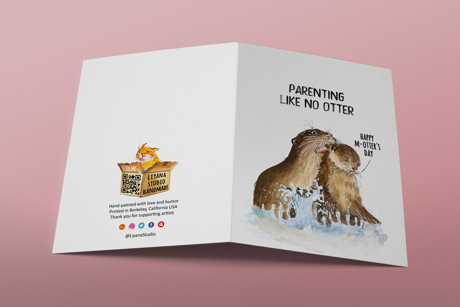 Cute Otter Mother's Day Card Funny Happy Mother's | Etsy