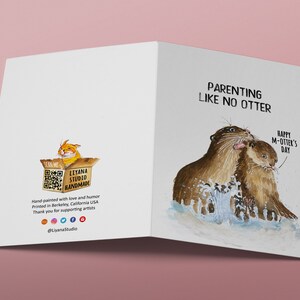 Cute Otter Mother's Day Card Funny Happy Mother's Day From Kid - Etsy
