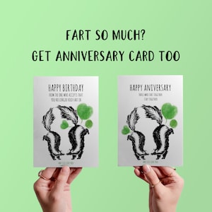Skunk Fart Funny Husband Birthday Card, Boyfriend Birthday Card From ...