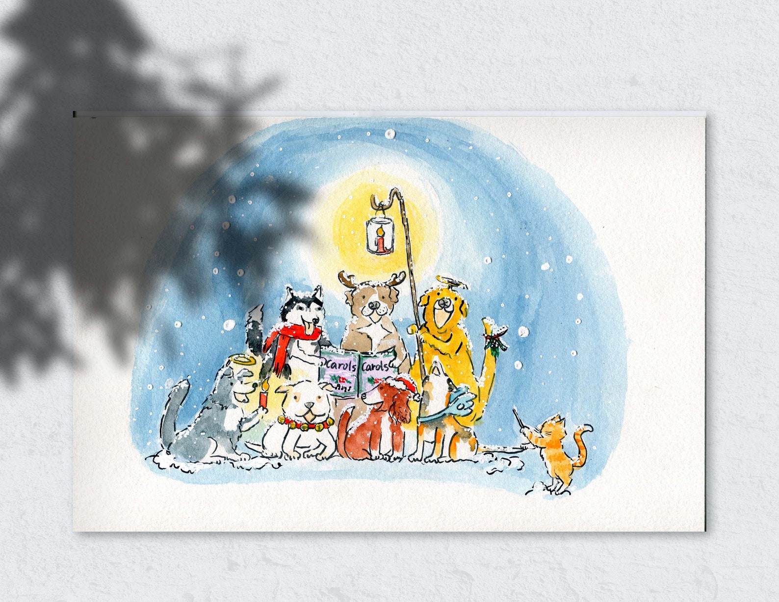 Funny Dogs Christmas Card Set Pack of 4 | Etsy