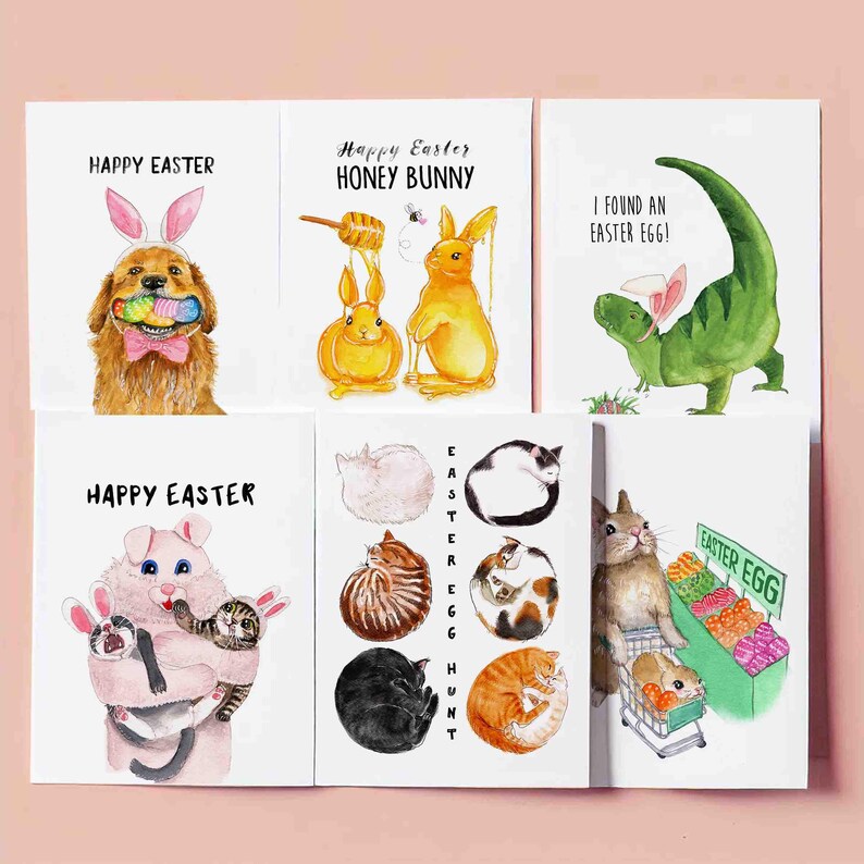Carrot Flower Bunny Easter Card Pack - Funny Easter Cards for Kids ...