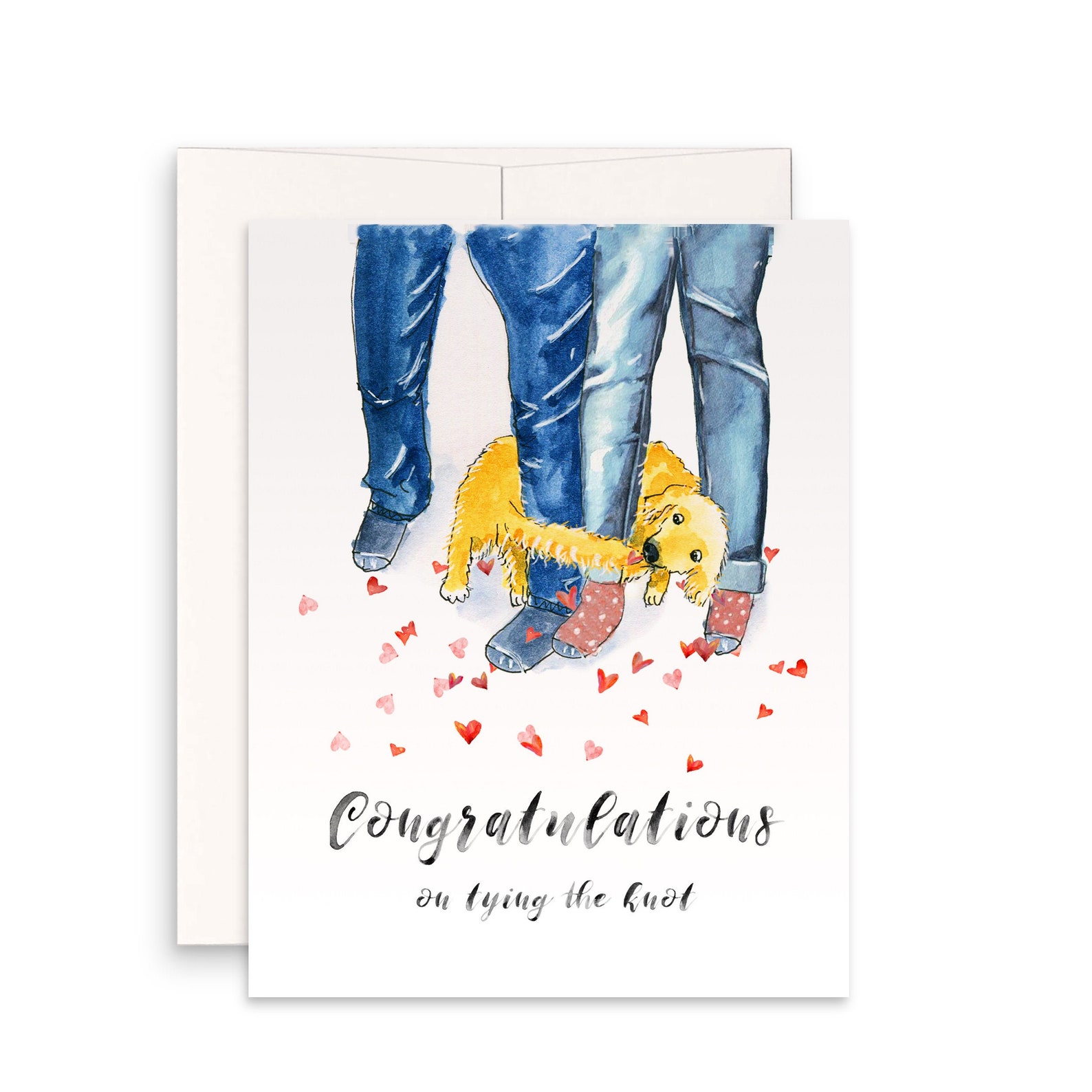 Dog Funny Wedding Card Funny - Congratulations Card for Friends - Tie ...