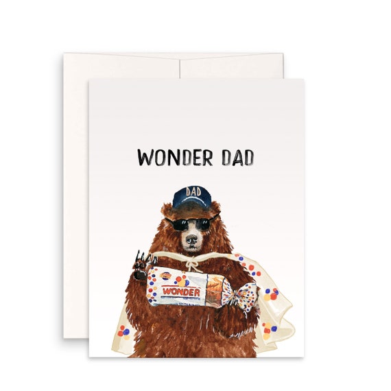 Funny Father's Day Card Wonder Dad Birthday Card - Etsy