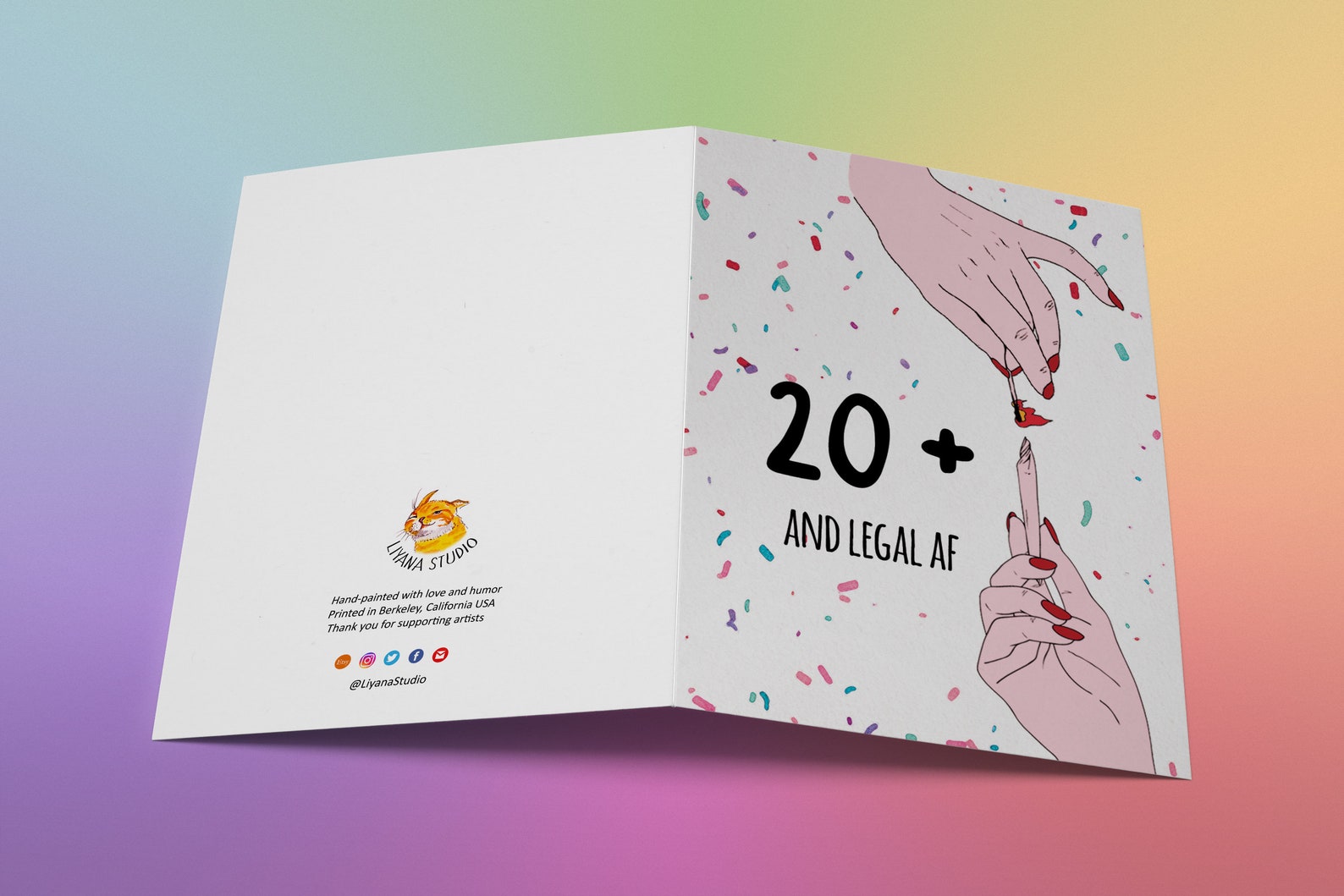 Funny Weed 21st Birthday Card - 21 and Legal AF - Etsy