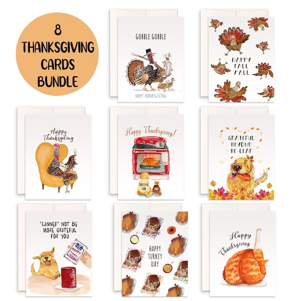 Thanksgiving Cards - Etsy