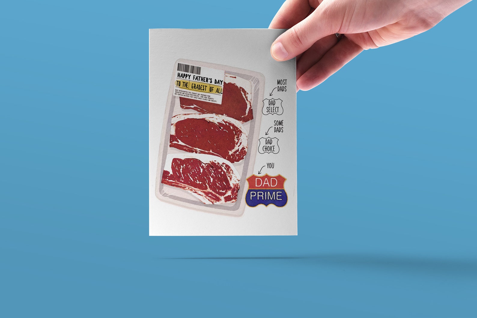 Dad Birthday Card Funny USDA Prime Beef Steak | Etsy