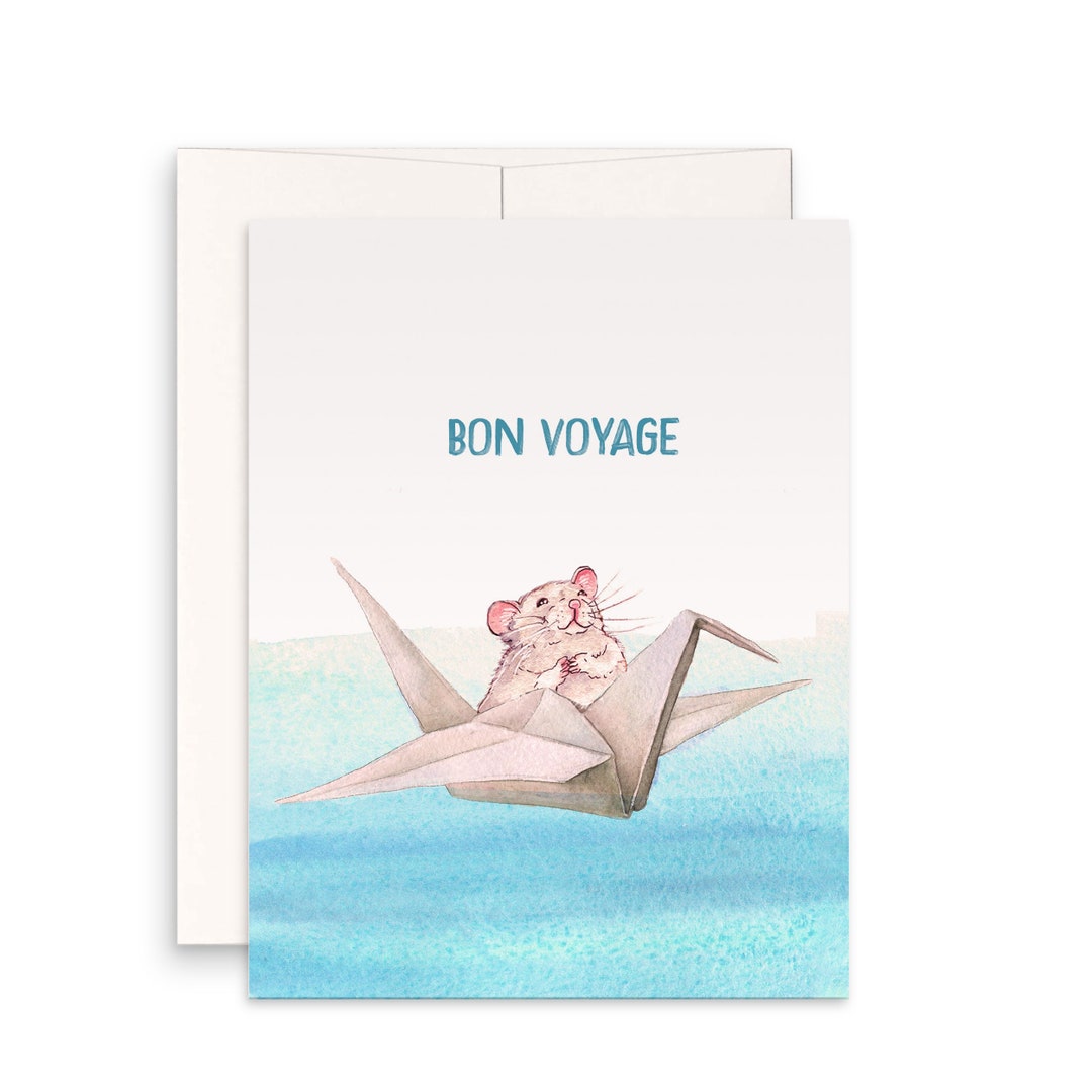 Mouse Bon Voyage Happy Retirement Card for Friend - Goodbye Card for ...