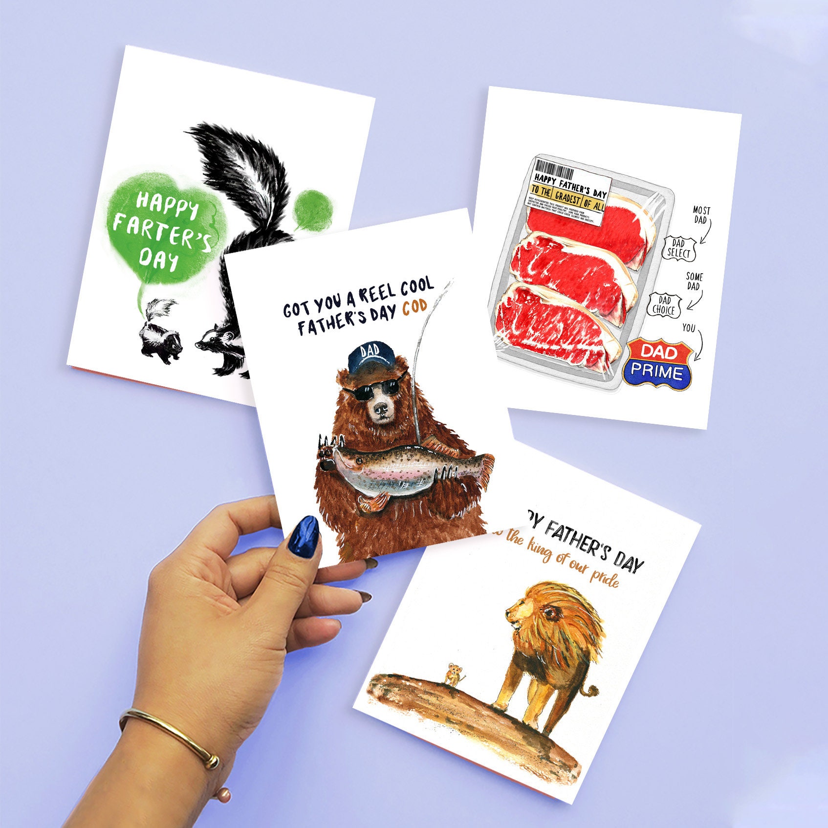 Lion Dad and Baby Cub Fathers Day Card From Kid - to the King of Our ...