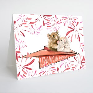 Mouse Funny Wedding Card Paper Plane Firworks - Etsy