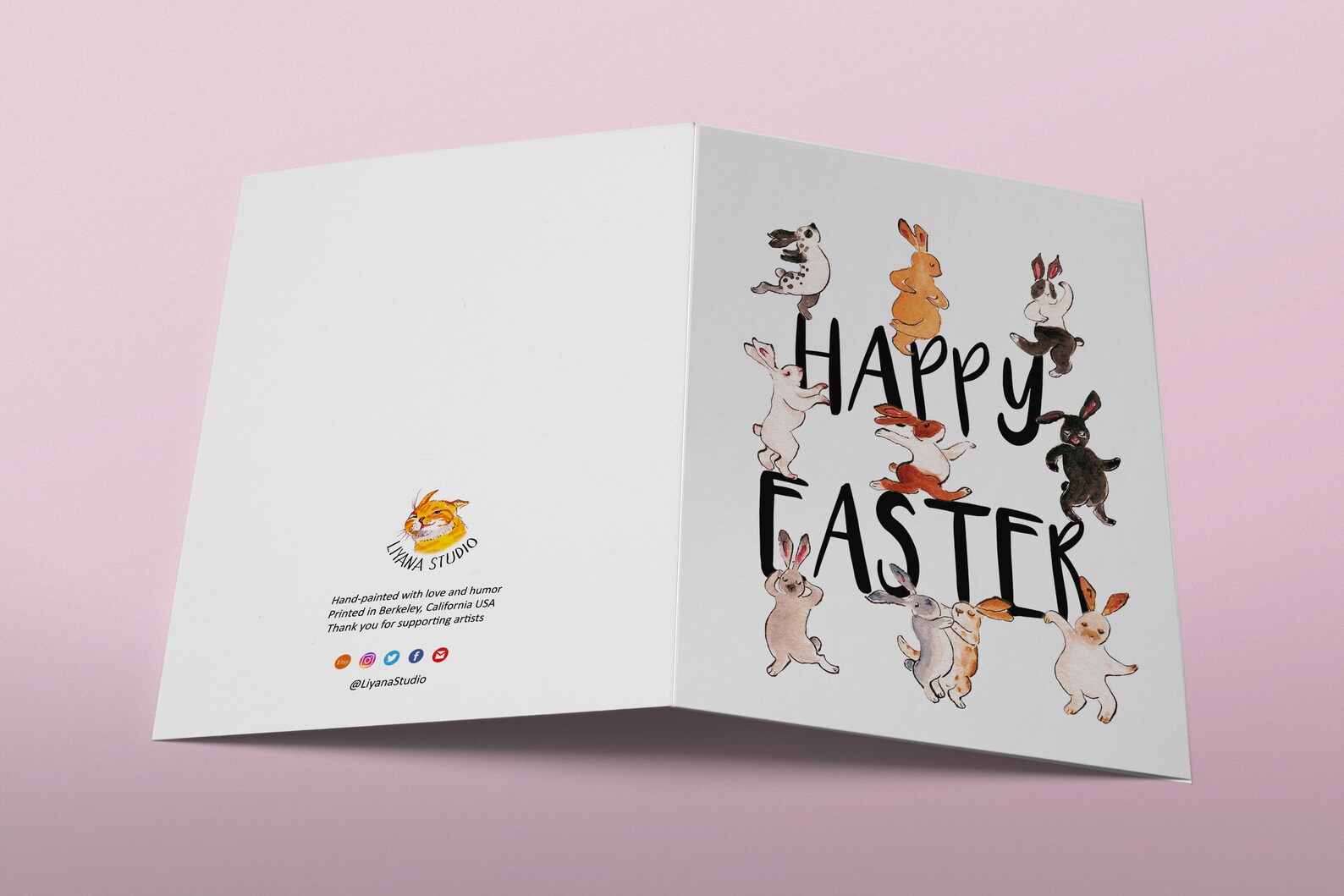 Bunny Dance Funny Easter Card Set - Happy Easter Cards Pack for Kids ...