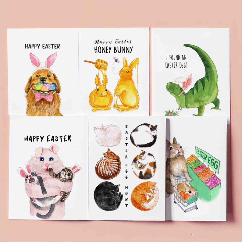 Bunny Love Easter Card for Husband - Every Bunny Needs Some Bunny - Etsy