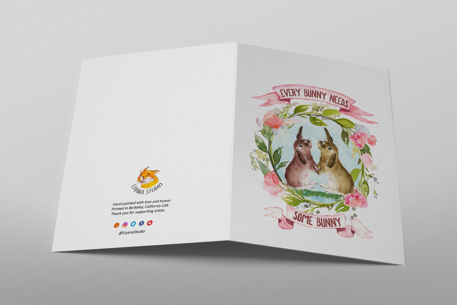 Bunny Love Easter Card for Husband Every Bunny Needs Some - Etsy