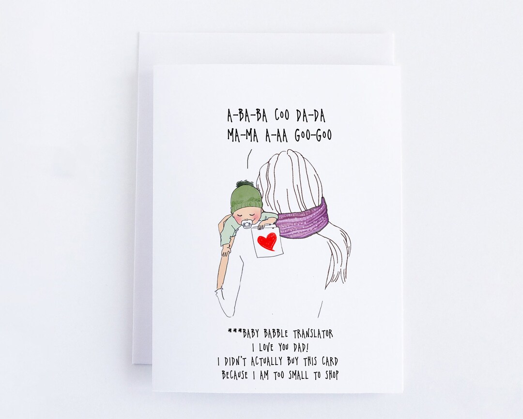 New Baby Talk Card for New Dad, Funny Baby Dad Card for Him, Funny ...