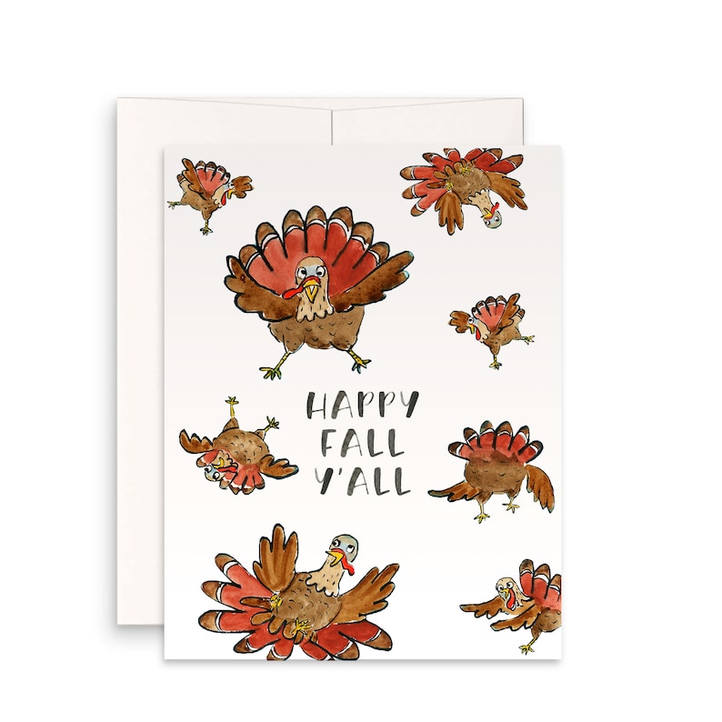 Funny Thanksgiving Cards Pack - Fall Holiday Greeting Cards Set for ...