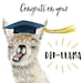 Diploma Llama High School Graduation Cards Funny - College Graduation ...