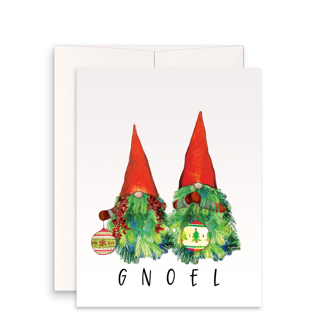 Garden Gnome Christmas Cards Funny - GNOEL Xmas Tree Gomes Gifts for ...