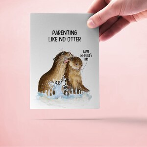 Cute Otter Mother's Day Card Funny - Happy Mother's Day From Kid - Etsy