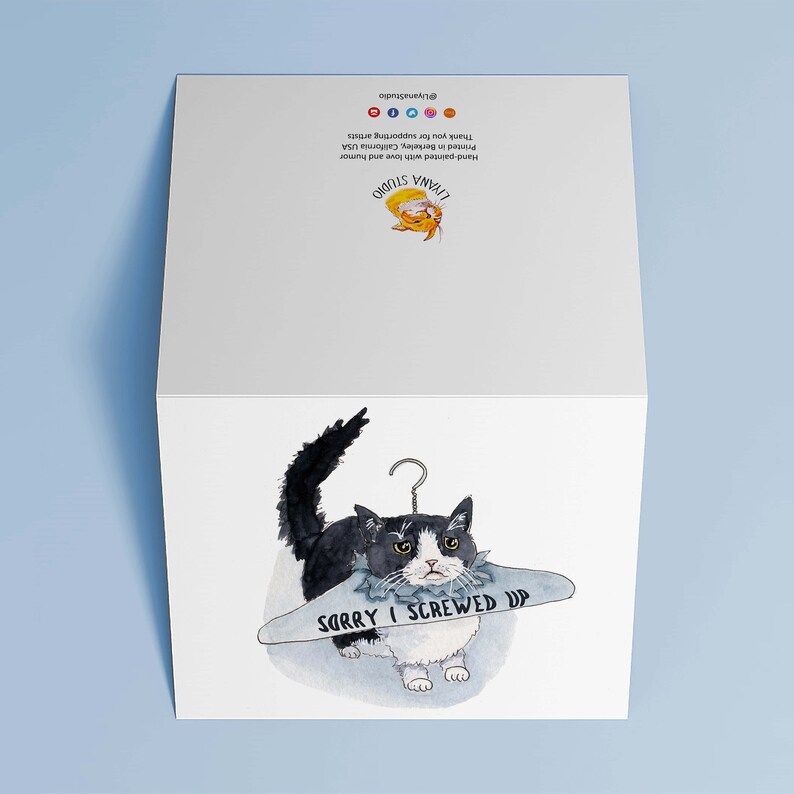 Sorry Card for Girlfriend - Apology Tuxedo Cat - I'm Sorry I Screwed up ...