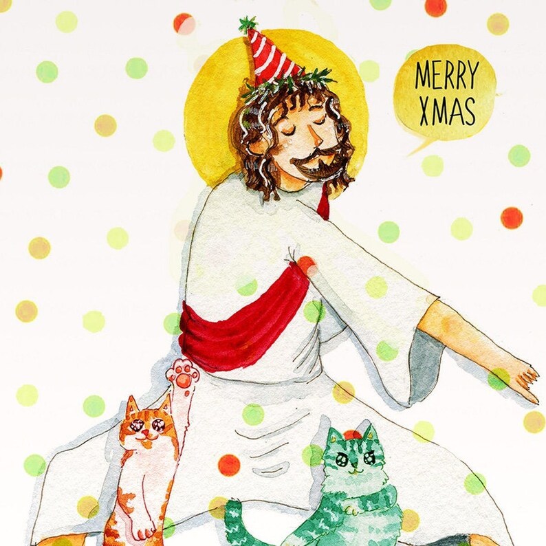 Funny Jesus Christmas Card for Brother - Etsy