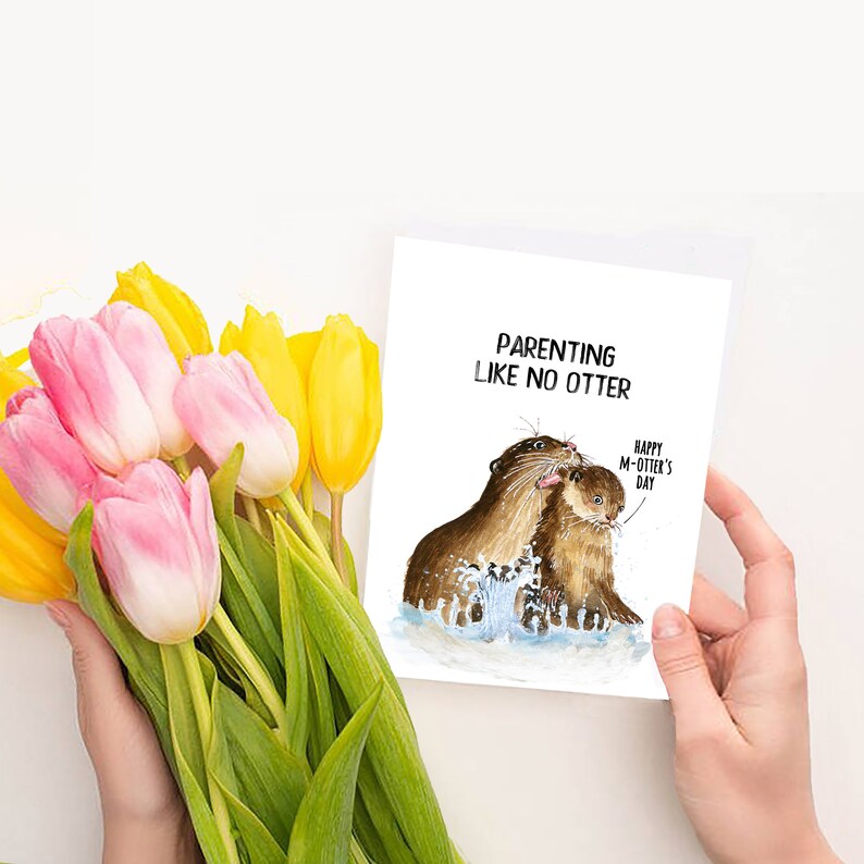 Cute Otter Mother's Day Card Funny Happy Mother's | Etsy