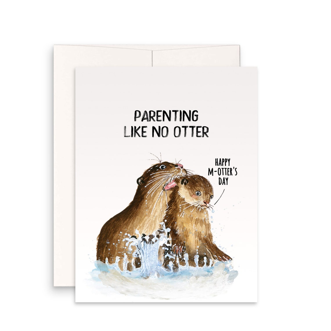 Cute Otter Mother's Day Card Funny - Happy Mother's Day From Kid - Etsy