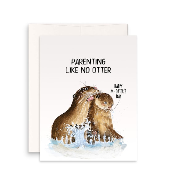 Cute Otter Mother's Day Card Funny Happy Mother's | Etsy