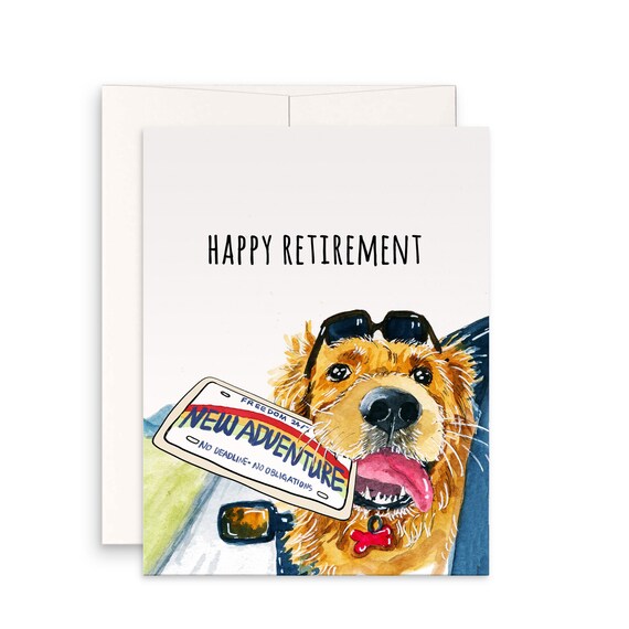 Dog Retirement Card Coworker Leaving Farewell Cards New | Etsy