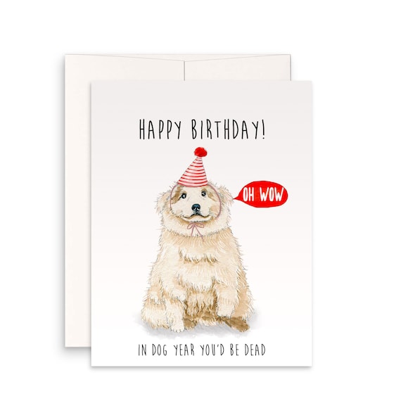 Samoyed Dog Funny 30th Birthday Card in Dog Years You'd Be | Etsy