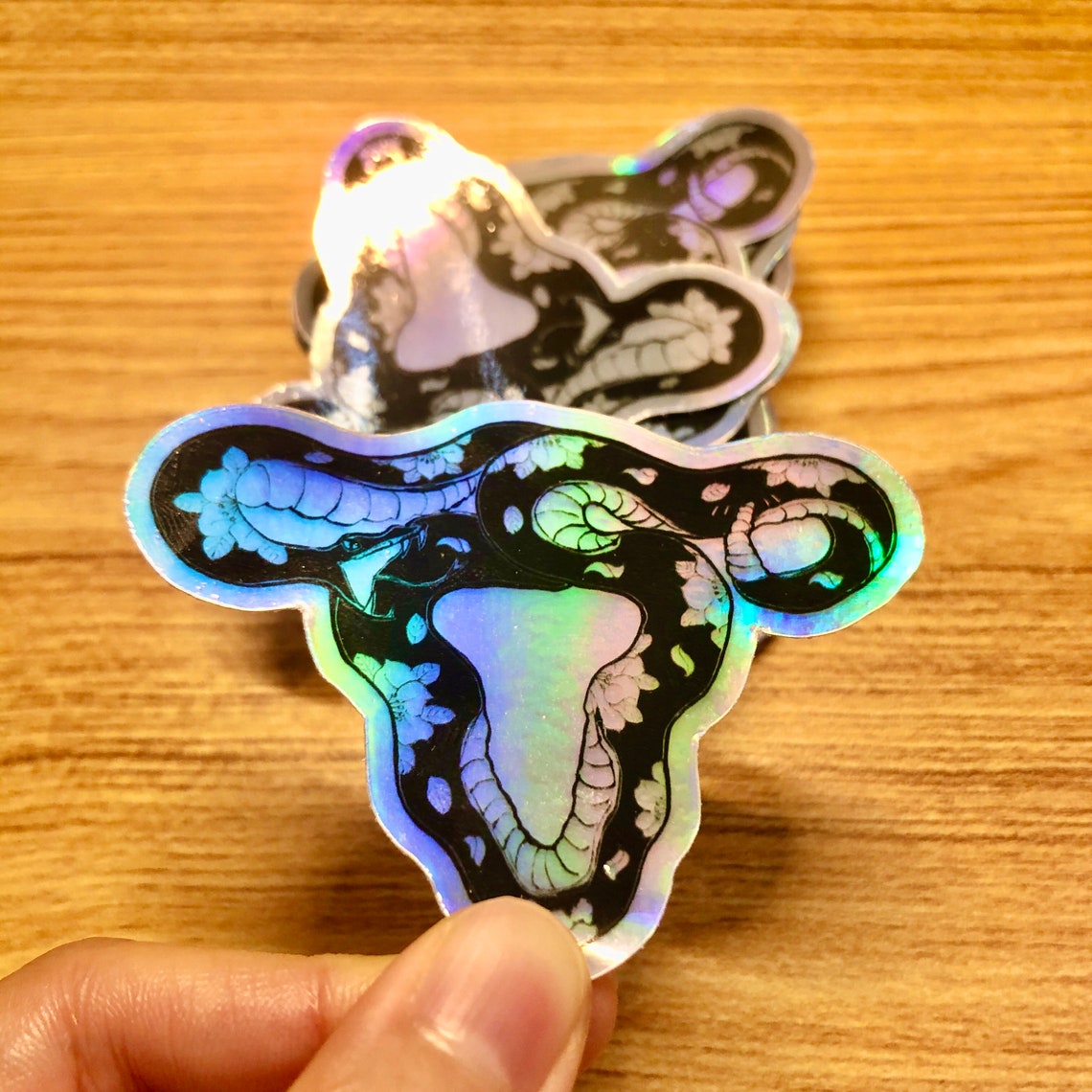 Dont Tread on Me Uterus Sticker Holographic Uterus Sticker - Etsy