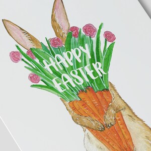 Carrot Flower Bunny Easter Card Pack - Funny Easter Cards for Kids ...