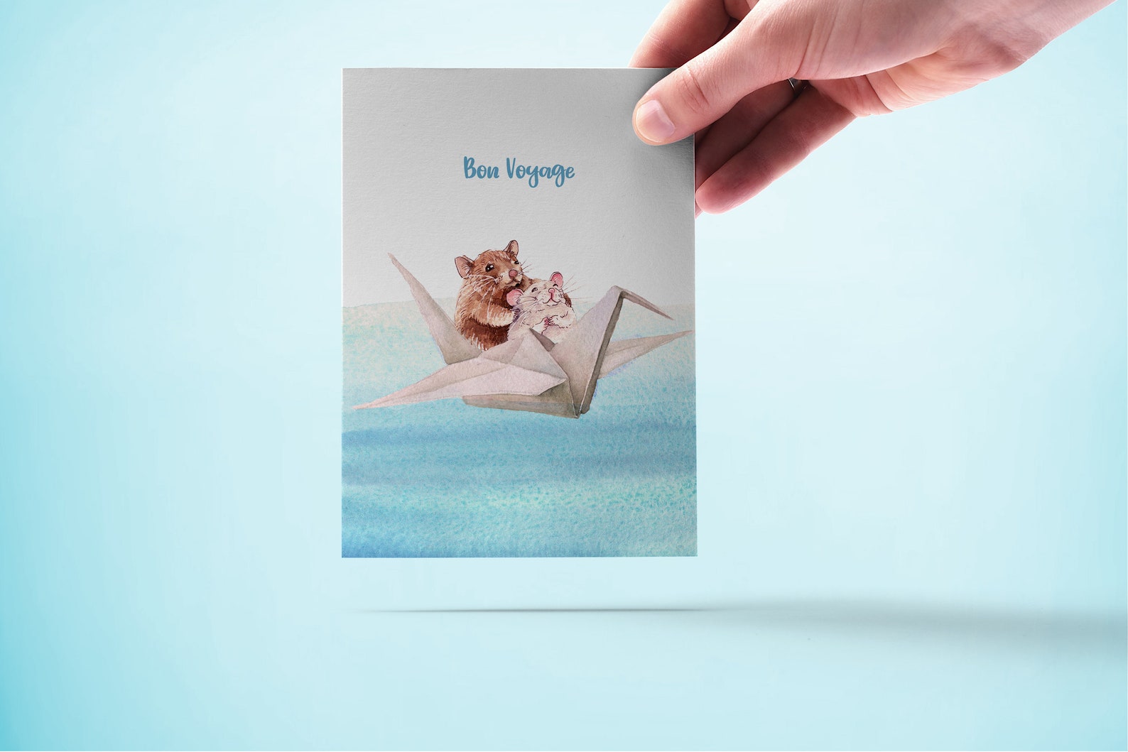 Mouse Bon Voyage Happy Retirement Card For Friend Goodbye | Etsy