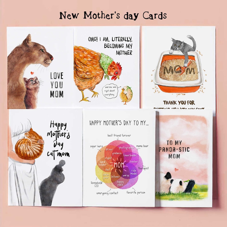 Cute Otter Mother's Day Card Funny - Happy Mother's Day From Kid - Etsy