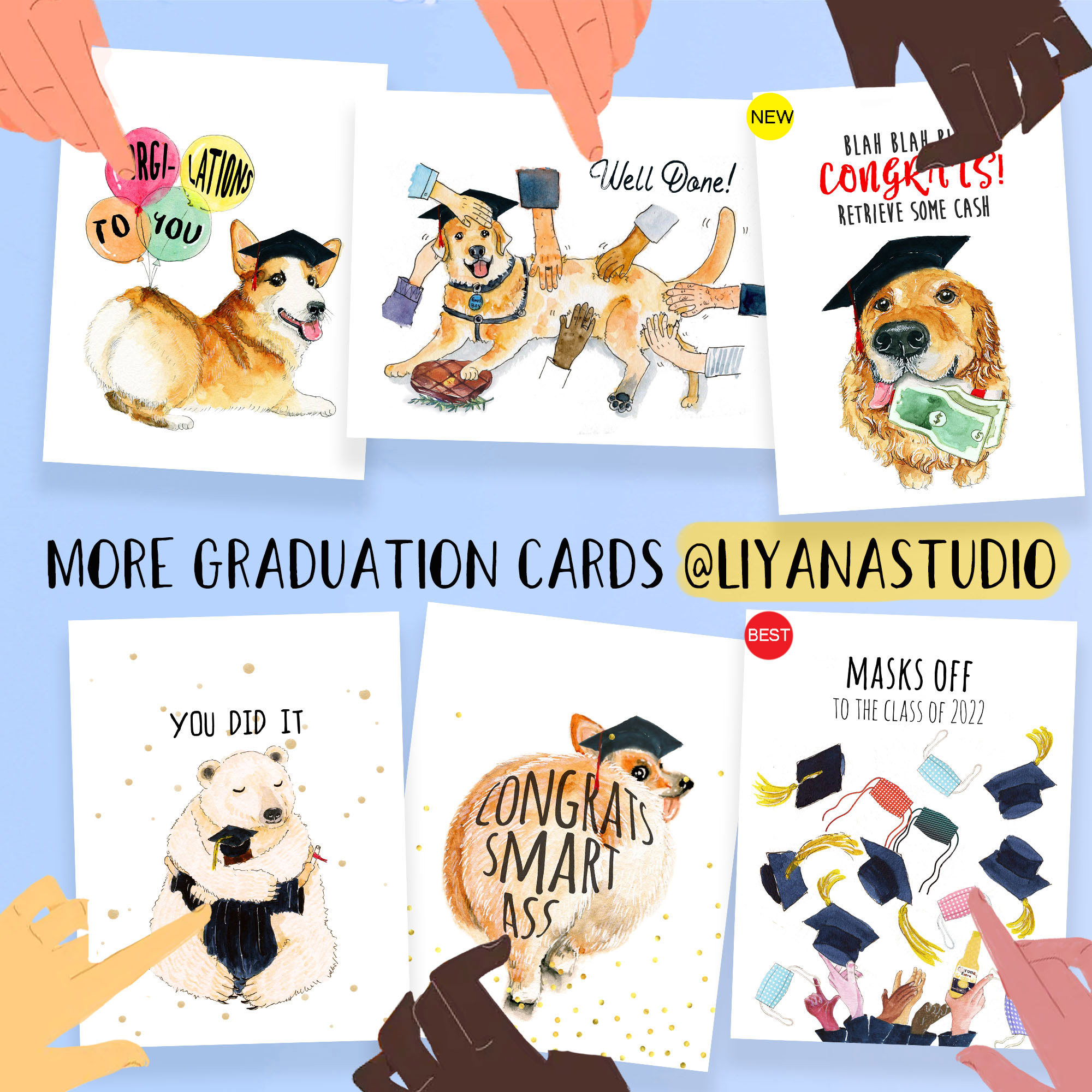 Cat Graduation Card Funny - College Grad Congratulations Card for Cat ...