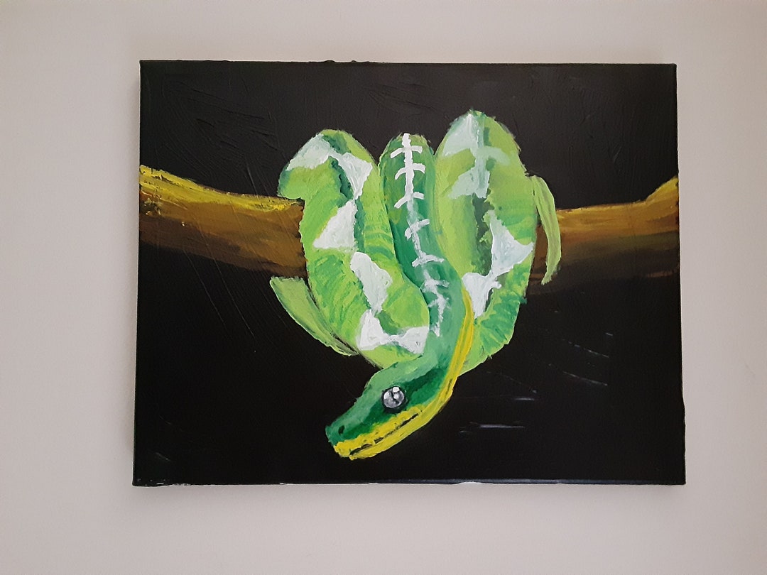 Emerald Tree Boa on Branch - Etsy