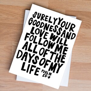 Psalm 23:6 Neutral Print DIGITAL DOWNLOAD Scripture Prints Christian ...