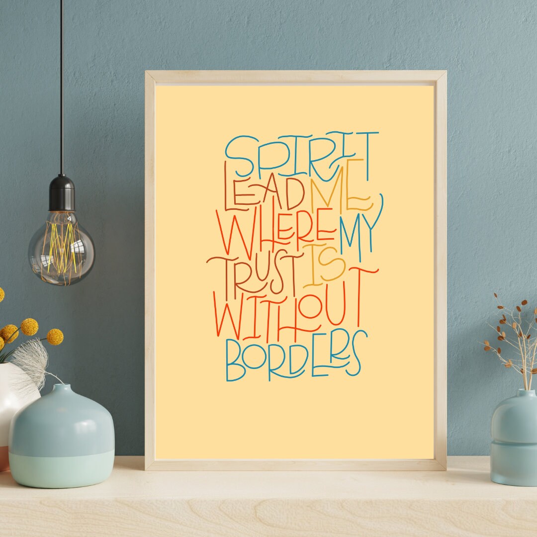 Spirit Lead Me Print | DIGITAL DOWNLOAD | Scripture Prints | Christian ...