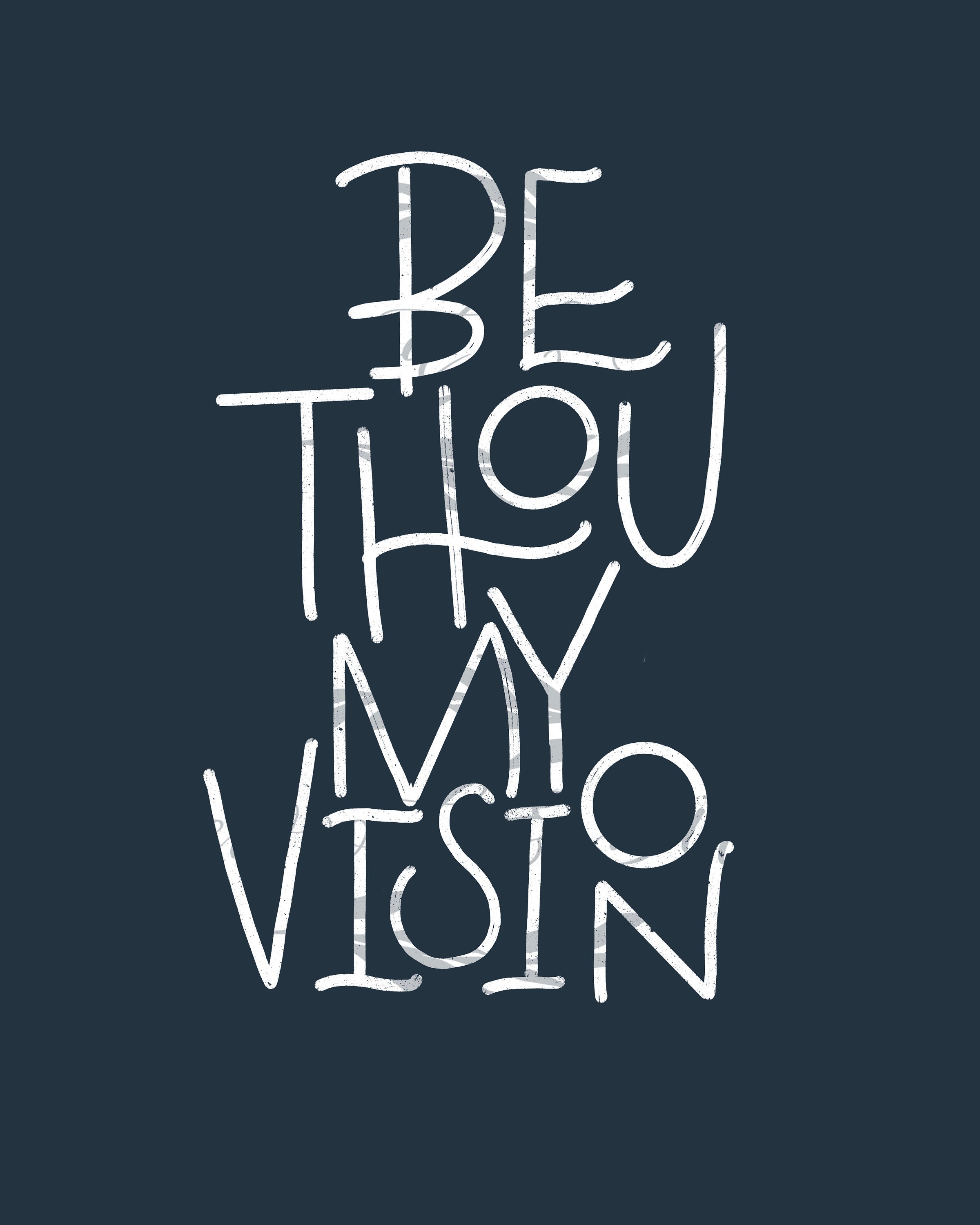 Be Thou My Vision Print DIGITAL DOWNLOAD 2 Color Options Scripture ...
