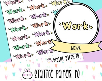 Work Home Stickers - Etsy