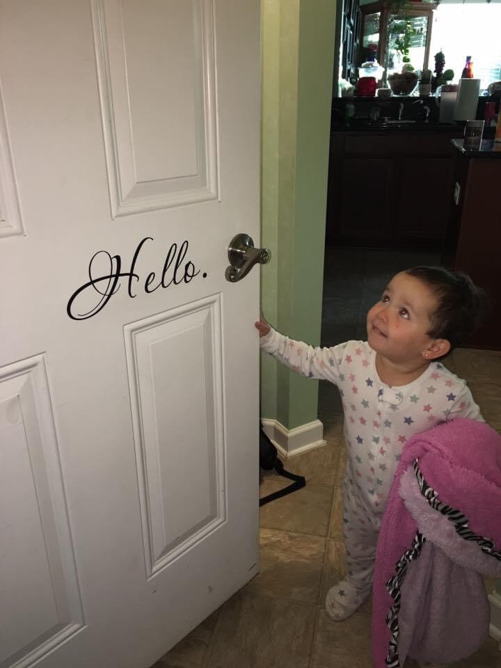 Customized Permanent Door Greeting Decal Draft - Etsy