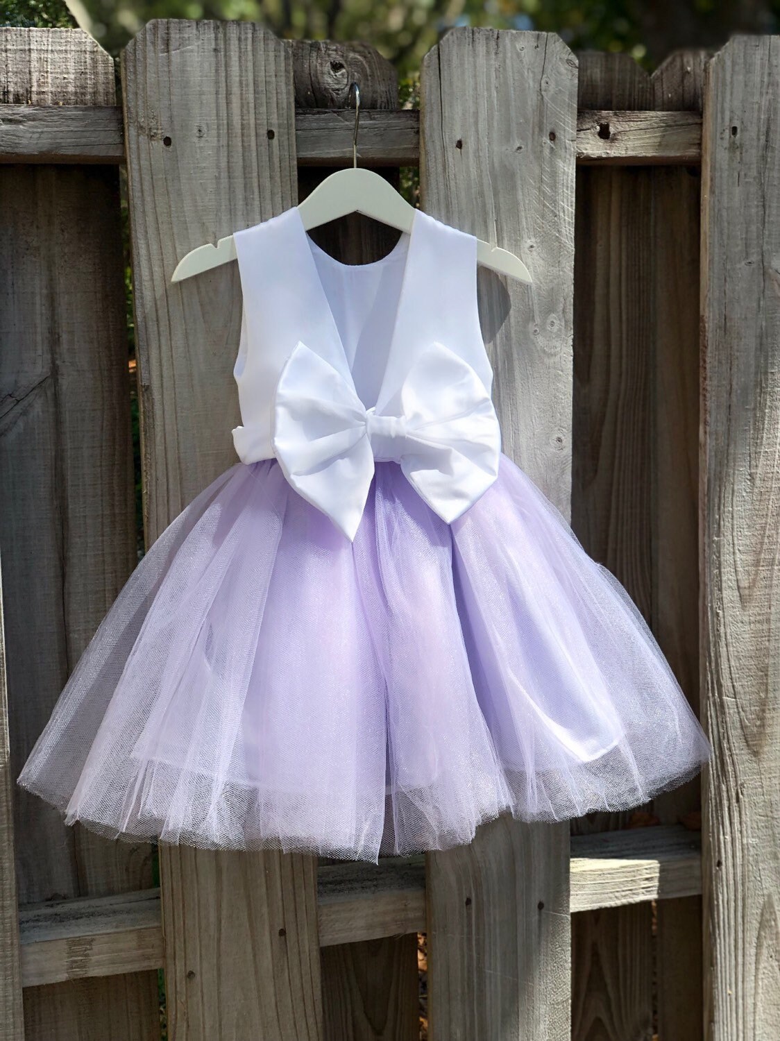 Lilac Flower Girl Dress Lilac Flower Girl Dress Elegant Satin Etsy