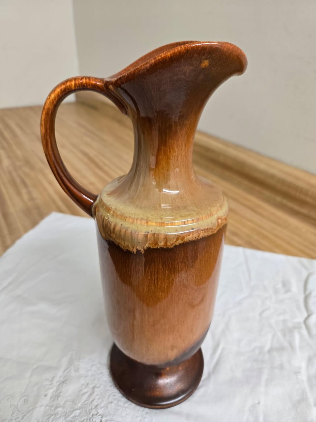 Vtg. Royal Haeger Pitcher Vase; Brown Shades and Fused Glaze - Etsy