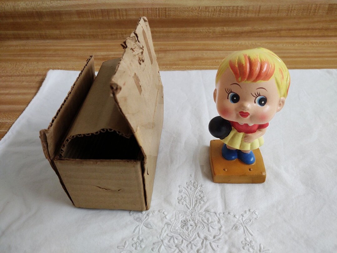 Vtg. Bowling Girl Nodder/bobblehead W/box. - Etsy