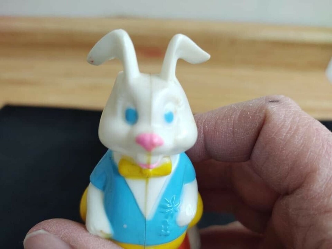 Vintage Plastic Rabbit Riding Egg Wheeled Toy Hong Kong - Etsy