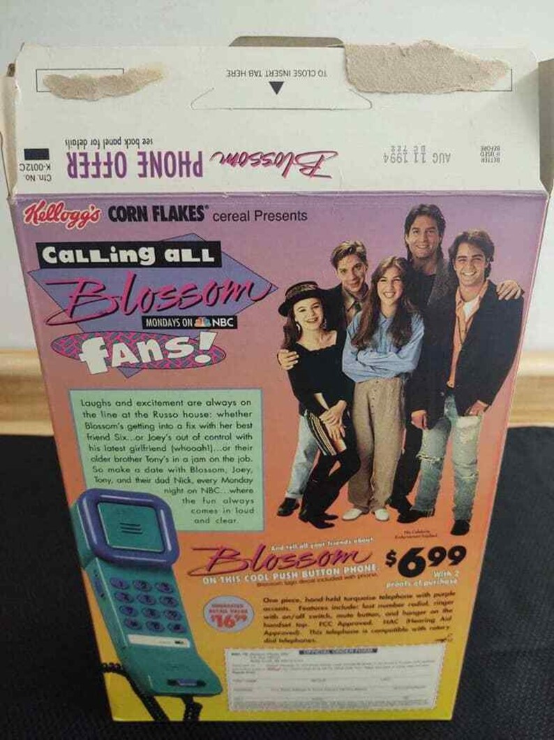 Vintage Kellogg's Corn Flakes Cereal Box, 1994 Blossom TV Show. - Etsy