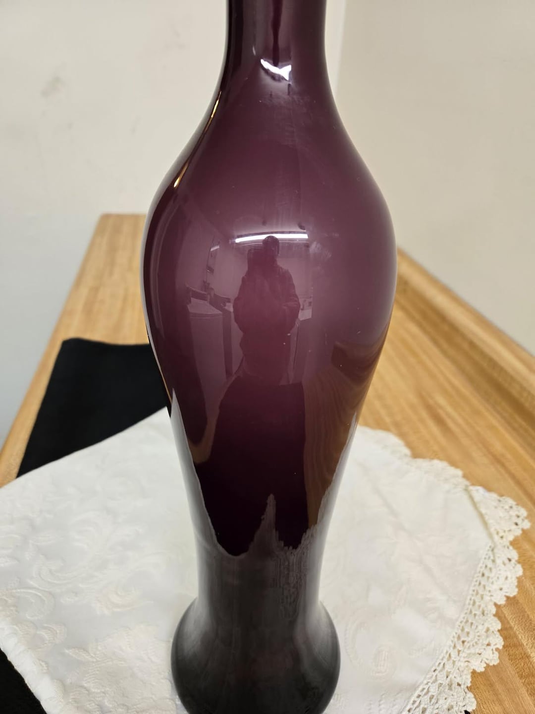 MCM Large Murano Empoli Cased Glass, Purple Decanter Bottle, No Stopper ...